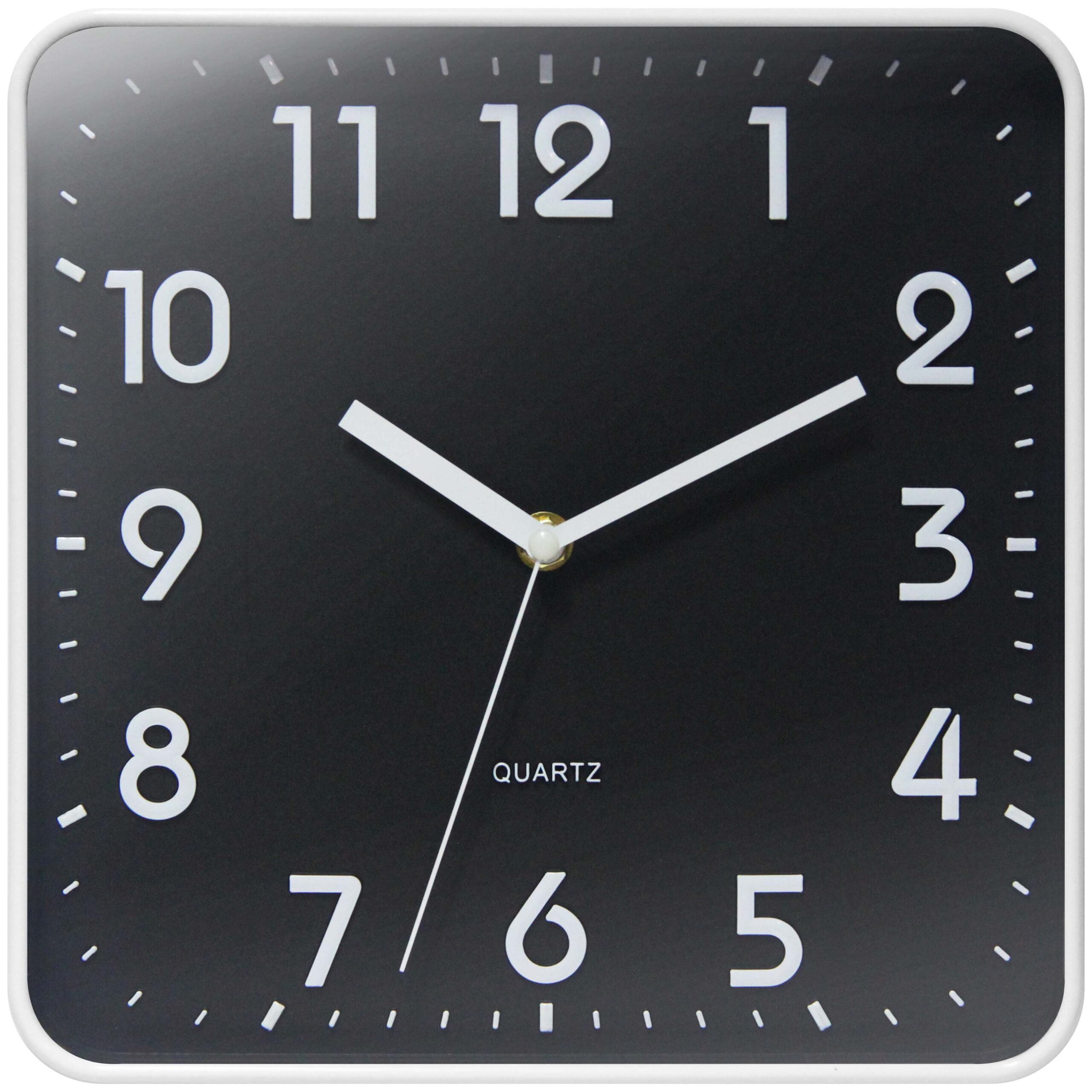 St. Mark Square Wall Clock - SKU #20347WH-BK - Infinity Instruments Ltd.